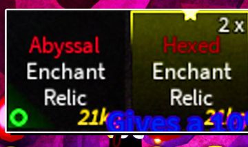 Hexed Relic + Abyssal Relic - Roblox - Fisch - GGMAX