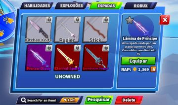 CONTA COM PRINCE BLADE, ETERNAL SPARK E - Roblox - Blade Ball - GGMAX