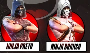 FREEFIRE NINJA PRETO OU BRANCO PROMOÇÃO - Free Fire - Outros - GGMAX