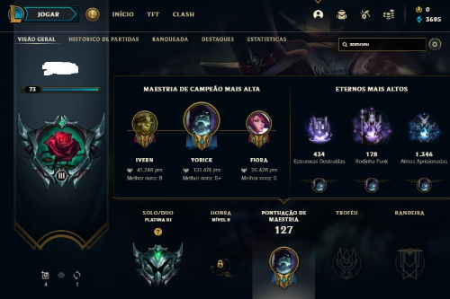 Conta LoL barata platina III, preço - League of Legends - Contas - GGMAX