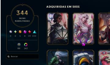 Conta LoL nível 646, 344 skins (22 - League of Legends - Contas - GGMAX