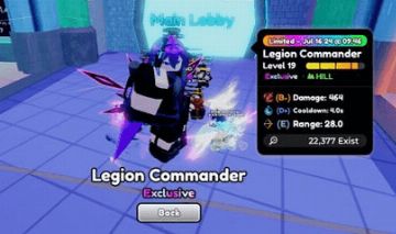 Legion commander com sonic (personagem - Roblox - Anime Defenders - GGMAX