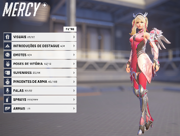 Conta ow Mercy Rosa, 22 armas douradas - Overwatch - GGMAX