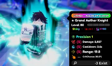 SHINY GRAND AETHER KNIGHT (Anime - Roblox - Anime Defenders - GGMAX