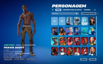 CONTA COM TRAVIS SCOTT, GALAXY, MIDAS E - Fortnite - Contas Fortnite ...