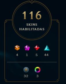 Conta com 116 skins ! - League of Legends - Contas - GGMAX