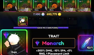 Gujo Gojo | Monarch | - 10 Trait - Roblox - Anime Vanguards - GGMAX