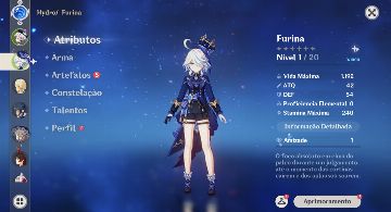 FURINA C1 | ar46 | Diluc c1 + qiqi + - Genshin Impact - Contas - GGMAX