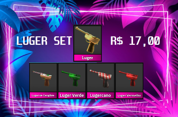 Luger set / Murder mystery 2 mm2 - Roblox - Outros jogos Roblox - GGMAX