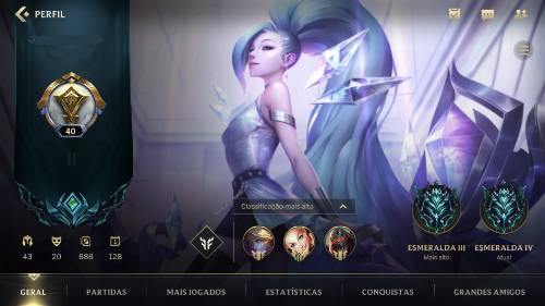 ⚠️PROMOÇÃO⚠️ ESMERALDA IV + 20 SKINS + - League of Legends: Wild Rift ...