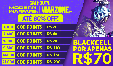 COD POINTS E BLACKCELL - ATÉ 80% OFF! - - Call of Duty - COD Warzone ...