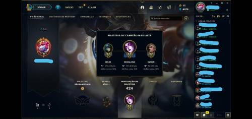 Conta de Lol/ 192 Skins/ Main Sup/ Sem - League of Legends - Contas - GGMAX