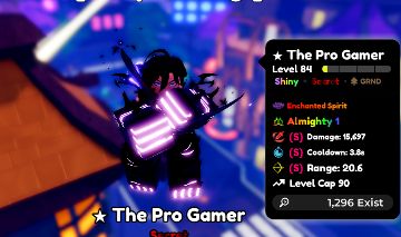 SHINY ALMIGHTY THE PRO GAMER - Anime - Roblox - Anime Defenders - GGMAX