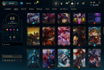 CONTA LOL - 68 SKINS - 1 ULTIMATE - LV - League of Legends - Contas - GGMAX