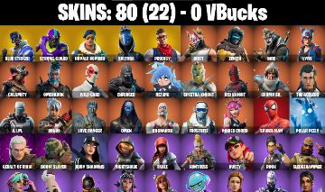 CONTA DE FORTNITE COM 80 SKINS + BOMBER - Fortnite - Contas Fortnite ...