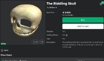 Limited The Ridding Skull - Roblox - Outros jogos Roblox - GGMAX