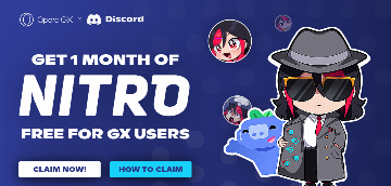 Nitro Promoçao Opera GX [Sem Ativaçao] - Discord - Nitro e Impulsos - GGMAX
