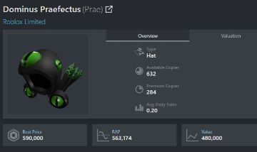 Roblox Limited - Dominus Praefectus - Roblox - Outros jogos Roblox - GGMAX