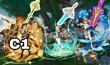 NaviaC1+bis, Nilou+bis, Jean e Espada - Genshin Impact - Contas - GGMAX