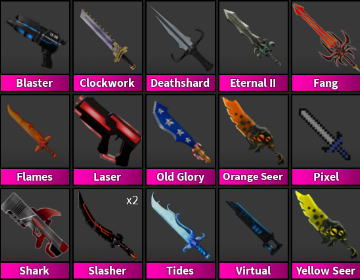 FACAS E ARMAS DO MM2 - Roblox - Murder Mystery 2 - GGMAX