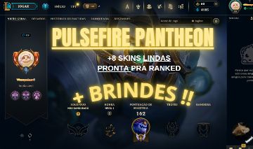 CONTA LOL PULSEFIRE PANTHEON |8 SKINS - League of Legends - Contas - GGMAX