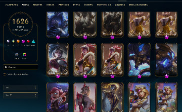 1626 SKINS COM A SKIN PAX TWISTED FATE, - League of Legends - Contas ...