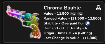 Promoção! Chroma Bauble Gun, Harvester, - Roblox - Murder Mystery 2 - GGMAX