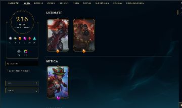 CONTA LOL | 216 SKINS | UNRANKED | LV - League of Legends - Contas - GGMAX