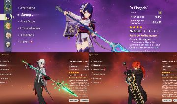 ARLECHRINNO + RAIDEN + DILUC + FISGADA - Genshin Impact - Contas - GGMAX