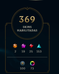 Conta com 369 skin +70 cromas - League of Legends - Contas - GGMAX