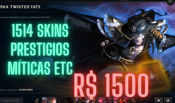 Conta com mais de 1400 Skins + Pax Tf e - League of Legends - Contas ...