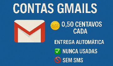 4 Contas Gmail Google (0,50 cada) + - Emails - GGMAX