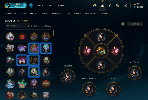 206 skins ,11 prestigio 2 skim de gema - League of Legends - Contas - GGMAX