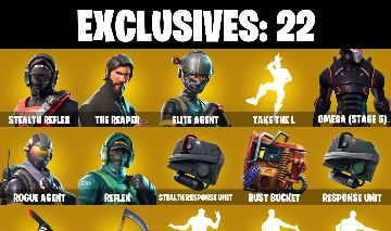 52 SKINS S3 FULL STEALTH REFLEX FRESH - Fortnite - Contas Fortnite - GGMAX