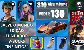 345 Skins, 2.805 V-Bucks, Salve o Mundo - Fortnite - Contas Fortnite ...