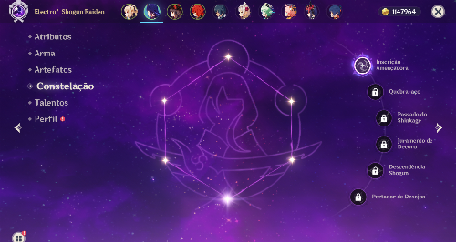 AR 49 c/ Raiden Shogun C1, Hu Tao, Jean - Genshin Impact - GGMAX