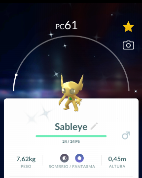 Sableye shiny brilhante Pokémon Go - Pokemon GO - GGMAX