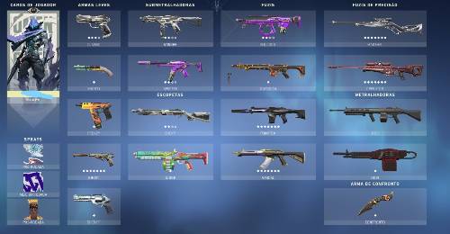 VALOR NEGOCIAVEL varias SKINS, todos os - Valorant - Contas - GGMAX