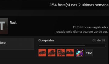 Conta RUST 11K HORAS - Rust - GGMAX