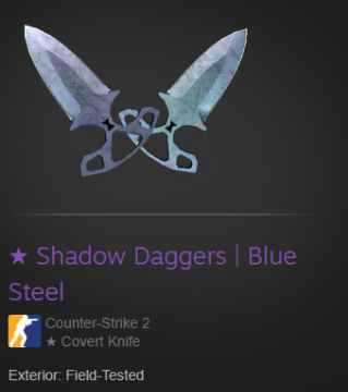 Shadow Daggers - Blue Steel [CSGO][CS2] - Counter Strike 2 - Skins - GGMAX