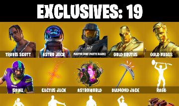 84 SKINS FULL PACK TRAVIS SCOTT GOLD - Fortnite - Contas Fortnite - GGMAX