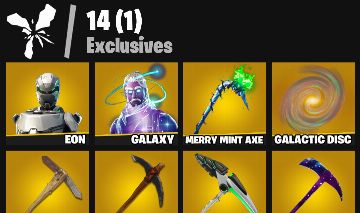 46 SKINS EON GALAXY MERRY MINTY AXE - Fortnite - Contas Fortnite - GGMAX