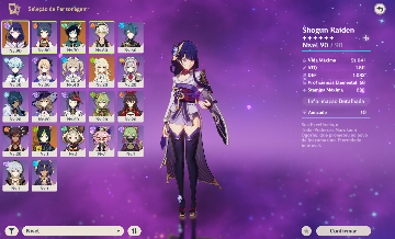 RAIDEN + ASSINATURA + VENT + TIGH + - Genshin Impact - Contas - GGMAX