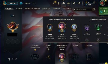 CONTA LOL - UNRANK - LVL 124 - 58 - League of Legends - Contas - GGMAX