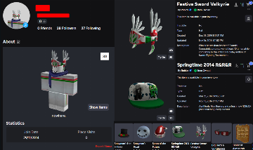 Conta com Festive Sword Valkyrie - Raro - Roblox - Outros jogos Roblox ...
