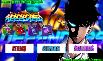 PACOTE COM MUITOS ITENS DO JOGO - LEIA - Roblox - Anime Defenders - GGMAX