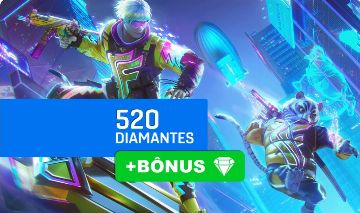 520 Dimas + 52% Bônus - Free Fire - Diamantes Free Fire - GGMAX