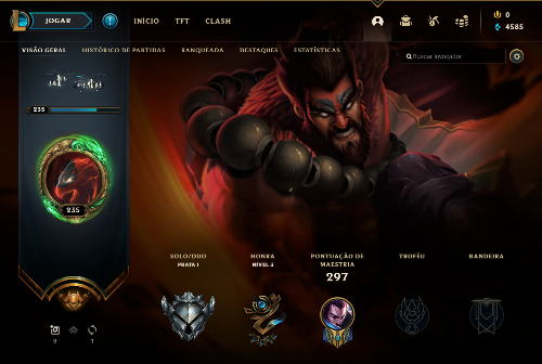 Conta smurf Lol, Level 235, Pra vender - League of Legends - Contas - GGMAX