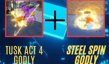 (AUT) Tusk act 4 Godly + Steel Spin - Roblox - A Universal Time - GGMAX