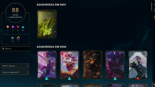 CONTA LOL 88 SKINS 80+ champs SEM - League of Legends - Contas - GGMAX